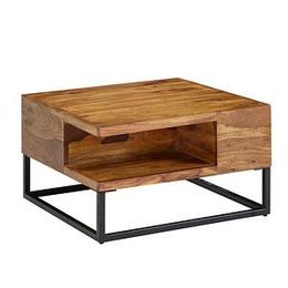 Wohnling Couchtisch Massivholz sheesham 60,0 x 60,0 x 35,0 cm