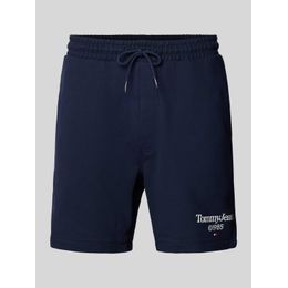 Tommy Jeans Regular Fit Sweatshorts mit Label-Stitching