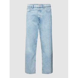 Esprit Loose Fit Jeans aus Baumwolle mit Kontrastnähten