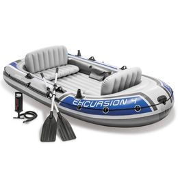 Intex Schlauchboot mit Rudern und Pumpe Excursion 4 Set 68324NP 3202726
