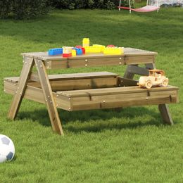 vidaXL Picknicktisch für Kinder 88x97x52 cm Imprägniertes Kiefernholz 832600