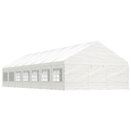 vidaXL Pavillon mit Dach Weiß 15,61x5,88x3,75 m Polyethylen 3155499