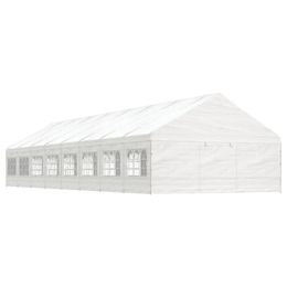 vidaXL Pavillon mit Dach Weiß 17,84x5,88x3,75 m Polyethylen 3155500