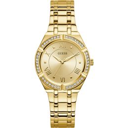 Quarzuhr Guess "COSMO, GW0033L2" Armbanduhren goldfarben Damen Armbanduhr, Damenuhr