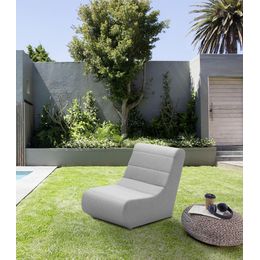 Sofaelement DOMO collection "Soleil, pflegeleichter und wetterfester Bezug", silber, B:73cm H:80cm T:102cm, 100% Olefin, Polsterelemente, Outdoor, besonderes Design und Formgebung, individuell erweiterbar