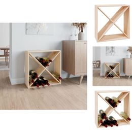 vidaXL Barschränke & Hausbars - Living Weinregal 62x25x62 cm Massivholz Kiefer - Braun