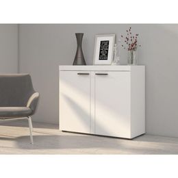 Sideboard Alvor Kommode 2-türig Anrichte b 97 cm modern praktisch weiss - Furnix