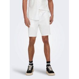 Only & Sons ONLY & SONS Chinoshorts Leichte Stoff Shorts Bermuda Hose ONSLINUS 5058 in Weiß