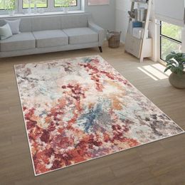 Paco Home - Teppich Wohnzimmer Schlafzimmer Kurzflor Modern Abstraktes Vintage Muster 200x280 cm, Bunt 3