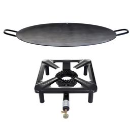 Hockerkocher-Set mit Eisen-Wok/Grillschale Ø 50 cm