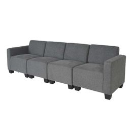 MCW Modular 4-Sitzer Sofa Couch Moncalieri, Stoff/Textil ~ grau