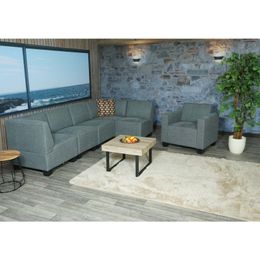 MCW Modular Sofa-System Couch-Garnitur Moncalieri 6-1, Stoff/Textil ~ grau