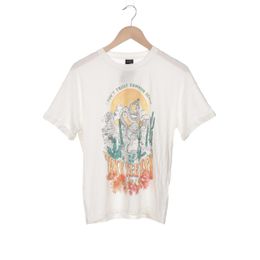 Bershka Damen T-Shirt, weiß, Gr. 34