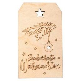 Rayher Geschenkanhänger natur Holz "Zauberhafte Weihnachten"