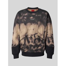 Hugo Sweatshirt mit Label-Print Modell 'Dautumnas'