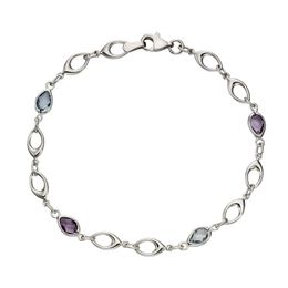 Diamonds by Ellen K. FASCINATION BY ELLEN K. Armband »375 Gold mit Blautopas (beh.) und Amethyst« weiß 19cm Edles Damen-Armband aus echtem 375 Gold