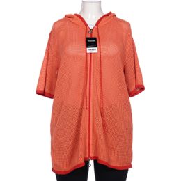 Ulla Popken Damen Strickjacke, orange, Gr. 46