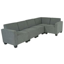 MCW Modular Sofa-System Couch-Garnitur Moncalieri 5, Stoff/Textil ~ grau