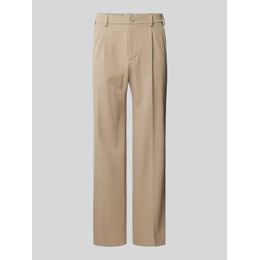 Regular Fit Bundfaltenhose mit Bügelfalten