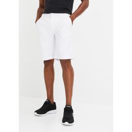 bonprix Chino-Bermuda aus reiner Baumwolle Regular Fit, wei&szlig;, 100% Baumwolle