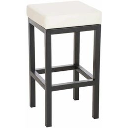 CLP Barhocker Taylor Sitzhöhe 83 cm Metallgestell schwarz creme Kunstleder