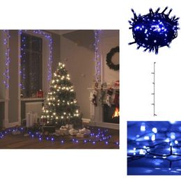 vidaXL Weihnachtsbeleuchtung - Living LED-Lichterkette mit 300 LEDs Blau 30 m PVC