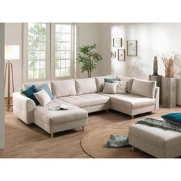 Lisa Design - Rune – wohnlandschaft – mit hocker – 7-sitzer – skandinavischer stil – rechts - beige