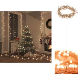 vidaXL Weihnachtsbeleuchtung - Living LED-Lichterkette mit 150 LEDs Warmweiß 15 m PVC