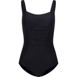 Damen Badeanzug mit Karree-Ausschnitt schwarz, Gr&ouml;&szlig;e 54C