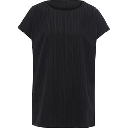 Damen Longshirt in strukturierter Cr&ecirc;pe-Qualit&auml;t schwarz, Gr&ouml;&szlig;e 54