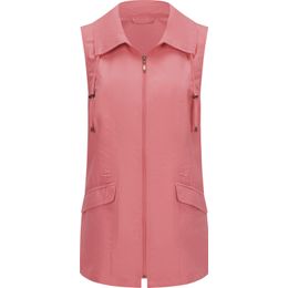 CRÉATION L Damen Longweste aus Microfaser flamingo Größe 56