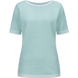 Damen Kurzarmpullover mit U-Boot-Ausschnitt mint, Gr&ouml;&szlig;e 38