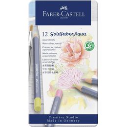 Faber-Castell Faber Castell Gofa Aqua metal box of 12 pastel colours