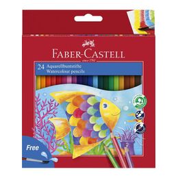 Faber-Castell Faber Castell Watercolour pencil + brush box (24 pcs)