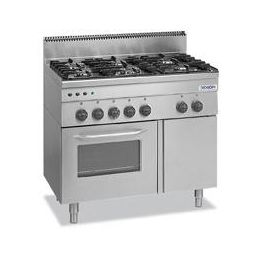 MBM GastroHero Gasherd Serie 66 - 100/60 mit Gasbackofen und Elektrogrill