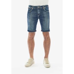 Shorts Le Temps Des Cerises "JOGG" Gr. 32, US-Größen, blau Herren Hosen 5-Pocket-Hose mit trendigem Umschlag