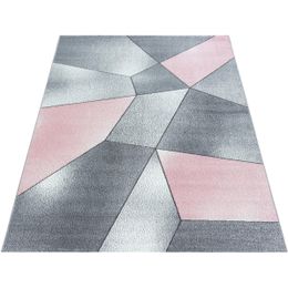 Teppich Ayyildiz Teppiche "Beta 1120" Teppiche Gr. B/L: 200 cm x 290 cm, 11 mm, 1 St., pink (pink, grau) Kurzflor, Wohnzimmer