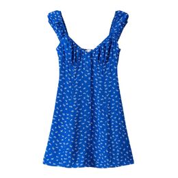 Bershka Kleid Damen Größe 38 blau / offwhite