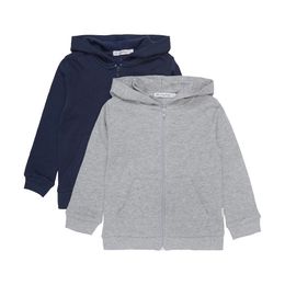 Minymo Zip-Up Hoodie boy Blue, Grey size 146