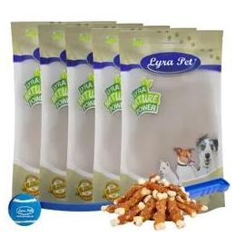 5 kg LYRA PET® Calciumknochen mit Hühnerbruststreifen + Ballschleuder