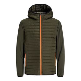 Jack & Jones JACK & JONES Jacke 'JJNoos' Herren Gr&ouml;&szlig;e XL dunkelgr&uuml;n / orange