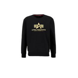 Sweater Alpha Industries "Alpha Industries Men - Sweatshirts Basic Carbon" Gr. L, schwarz (black/gold) Herren Sweatshirts