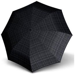 Taschenregenschirm Knirps "T.200 Medium Duomatic, check" grau (check) Regenschirme Taschenschirme