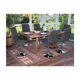 6er-Set Esszimmerstuhl MCW-C41, Stuhl K&uuml;chenstuhl, Stoff/Textil MVG ~ hellgrau