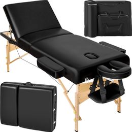 TecTake&reg; 3 Zonen Massageliege, Breite 70 cm, Polsterung 7,5 cm, mit Holzgestell, 218 x 102 x 90 cm