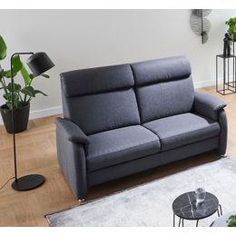2-Sitzer Home Affaire "Turin auch mit Easy care-Bezug: leicht mit Wasser zu reinigen", grau (anthrazit), B:156cm H:107cm T:97cm, Sofas, mit hochwertigem Federkern, hoher R&uuml;cken bietet besonderen Komfort
