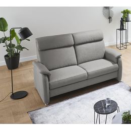 2-Sitzer Home Affaire "Turin auch mit Easy care-Bezug: leicht mit Wasser zu reinigen", grau (hellgrau), B:156cm H:107cm T:97cm, Sofas, mit hochwertigem Federkern, hoher R&uuml;cken bietet besonderen Komfort