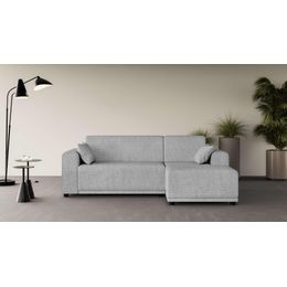 Ecksofa Home Affaire "TAMMO", grau (hellgrau), B:233cm H:80cm T:162cm, 100% Polyester, Sofas, Ecksofa, L-Form