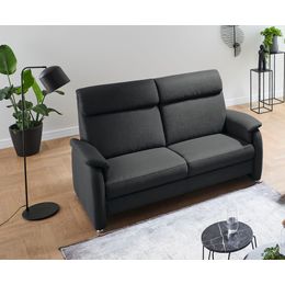 2-Sitzer Home Affaire "Turin auch mit Easy care-Bezug: leicht mit Wasser zu reinigen", grau (platin), B:156cm H:107cm T:97cm, Sofas, mit hochwertigem Federkern, hoher R&uuml;cken bietet besonderen Komfort