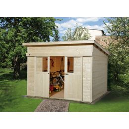 Weka Gartenhaus Massivholz naturbelassen 295 x 213 cm